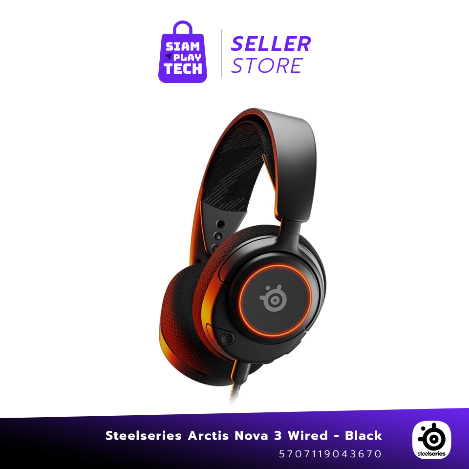 SteelSeries Arctis Nova 3 Multi-Platform Premium Wired Gaming Headset หูฟังเกมมิ่ง RGB | Shopee ...