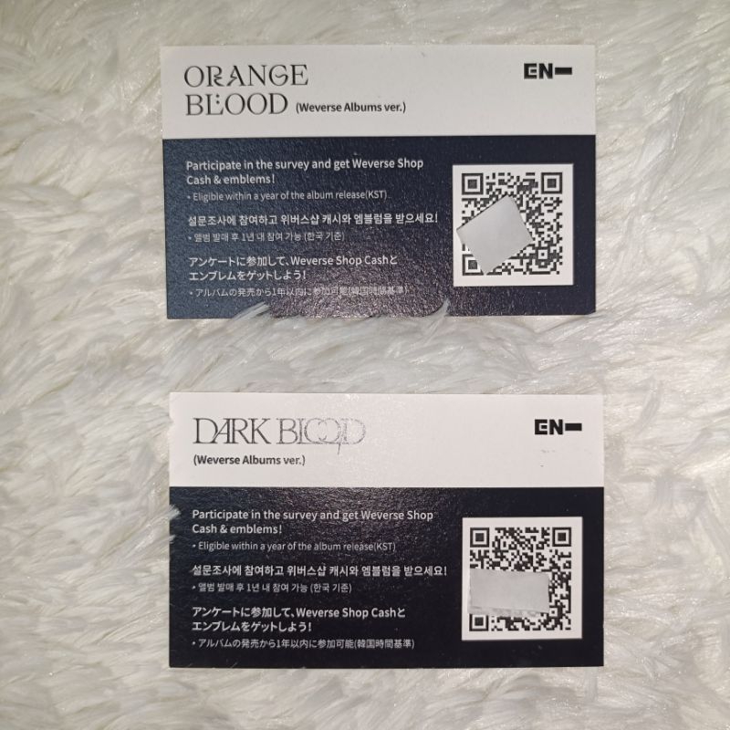 QR code จากอัลบั้ม dark blood / Orange blood / Romance untold Enhypen ...