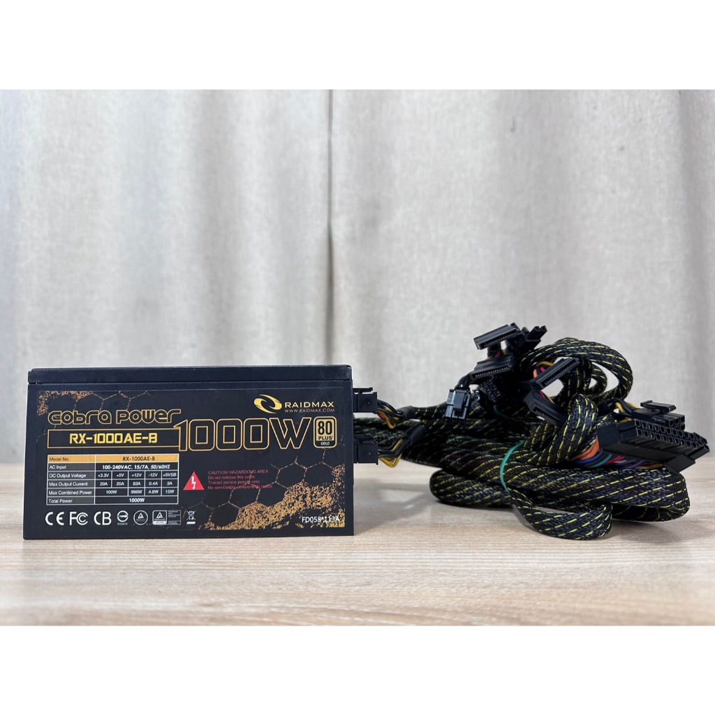 เพาเวอร์ซัพพลาย(power supply) raidmax croba 1000w (1000w 80+ gold ...