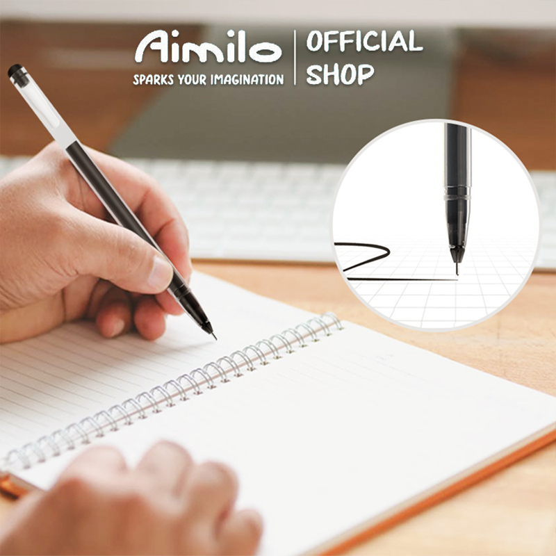 Aimilo ปากกาเจล 3 สี หมึกแห้งไว ไม่เลอะเทอะ หมึกแข็งแรงทนทาน ไม่ซึมง่าย ...