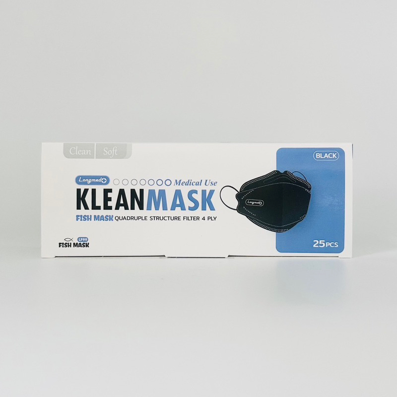 (สีดำ กล่อง) Klean Mask LF99 (ป้องกัน PM2.5) หนา4ชั้น 25ชิ้น/กล่อง ใส่ ...