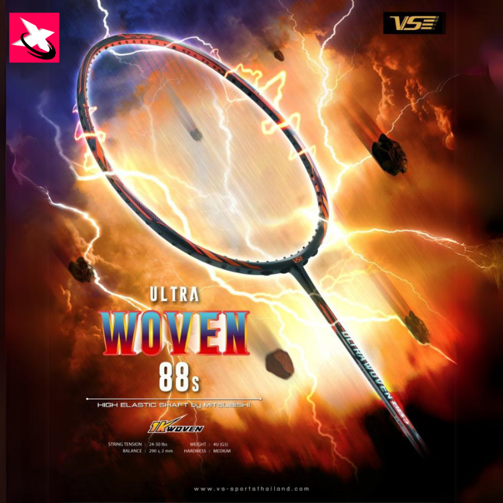 🔥 VENSON Woven 88S🏸ไม้แบดมินตัน 4U (82±2g) ก้านกลาง หัวสมดุล🎯ผลิตจาก 40T Japan High Modulus ...