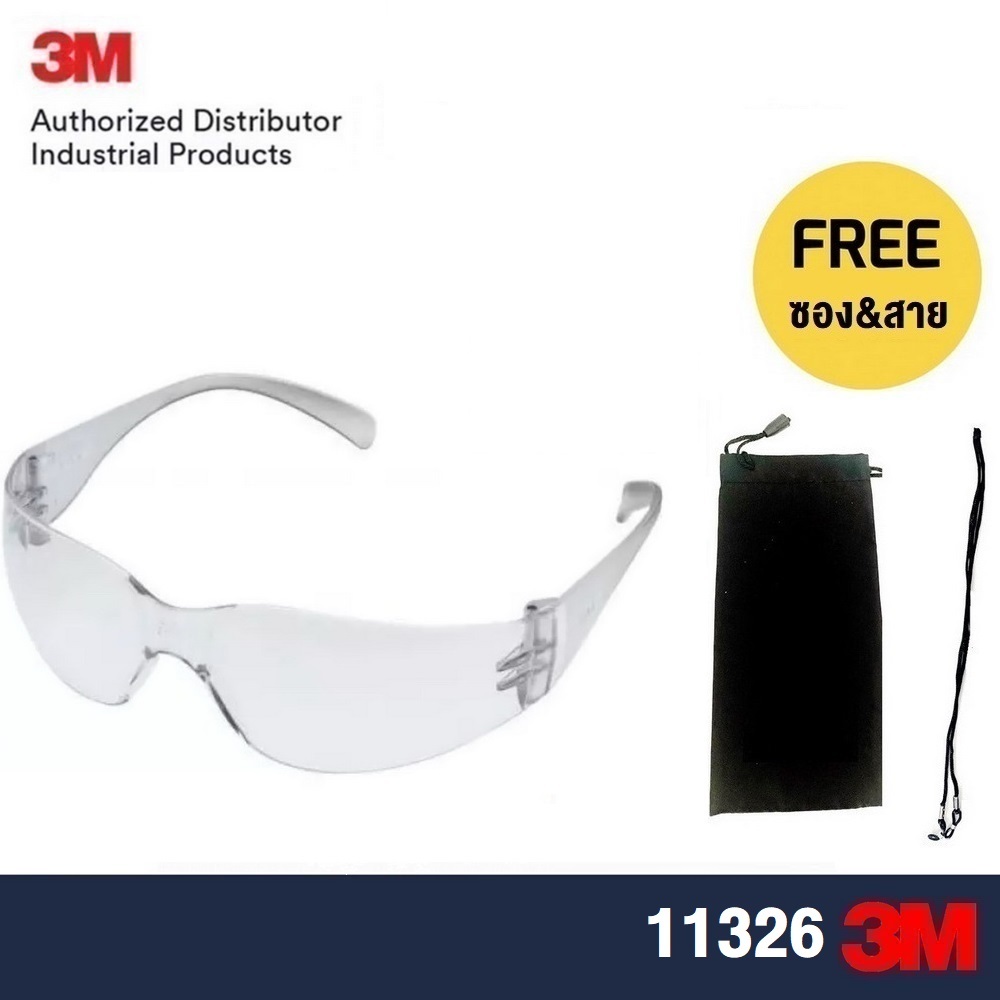 3M 11326 แว่นตานิรภัย VIRTUA เลนส์ใส กันรอย Virtua Protective Eyewear ...