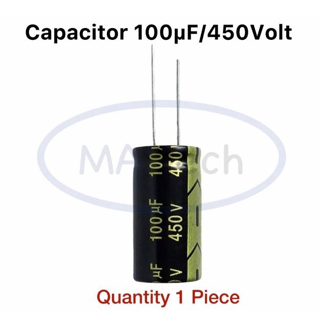 100uf 450V capacitor 100uF/450Vdc คาปาซิเตอร์ 100uF/450Volt ขนาด 18 ...