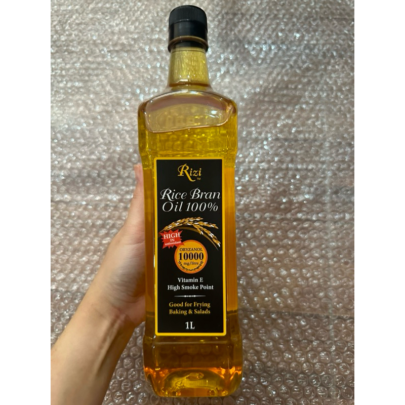RIZI RICE OIL 100% High Smoke Point 1000 ML น้ำมันรำข้าว ผ่านกรรมวิธี ...