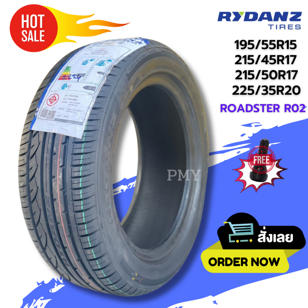 195/55R15, 215/45R17, 215/50R17,225/35R20 ยี่ห้อ Rydanz รุ่น ROADSTER R02 🔥(ราคาต่อ1เส้น)🔥 ยึด ...