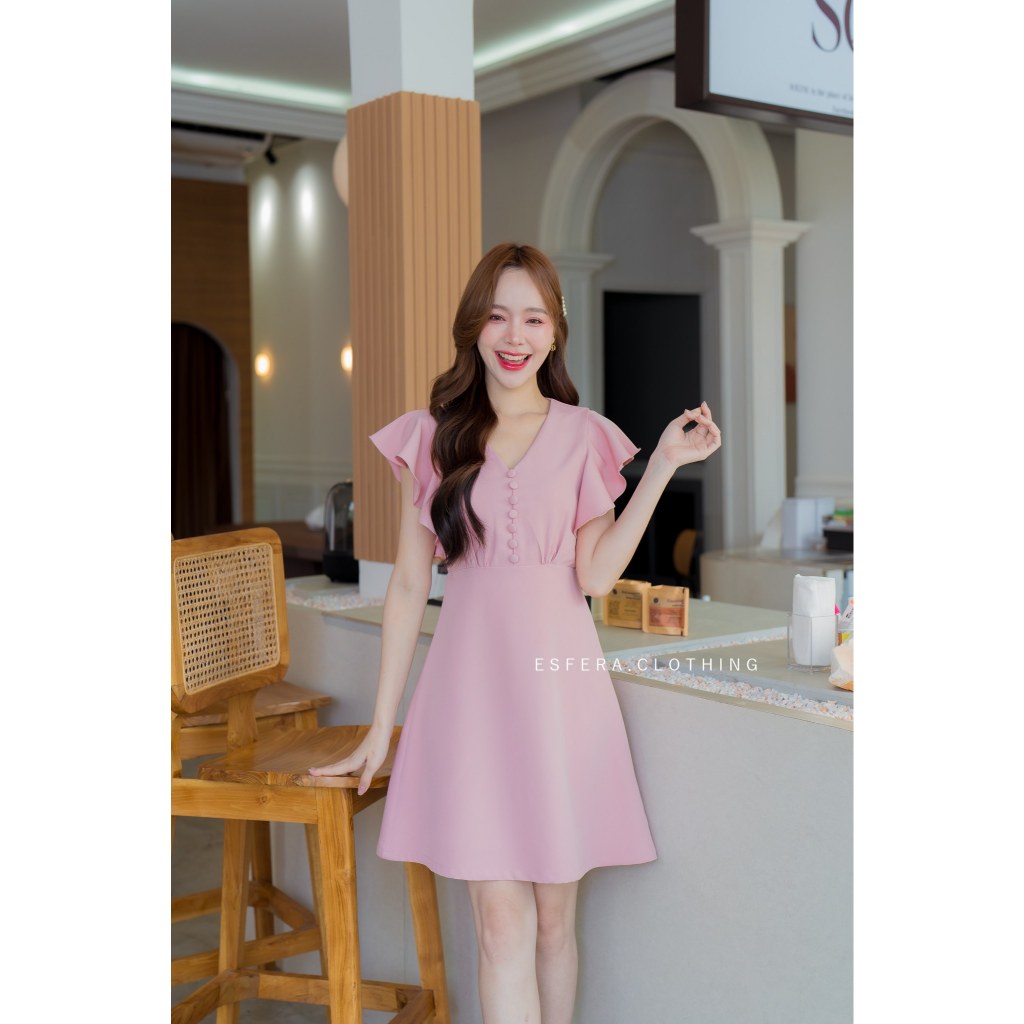 ⚡️สั่งทางLive&vdoลด100🔥เดรสออกงาน เดรสน่ารัก DR081-2 Madelyn Buttom Dress | Shopee Thailand