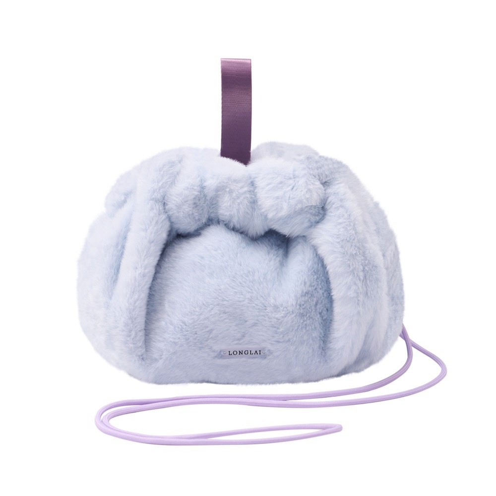 LONGLAI FLUFFY DRAWSTRING - BLUE | Shopee Thailand