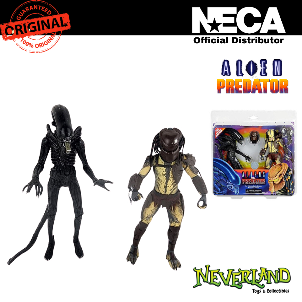 (Sold Out) (NECA) Alien vs. Predator 2 Pack Action Figure Set with Mini ...
