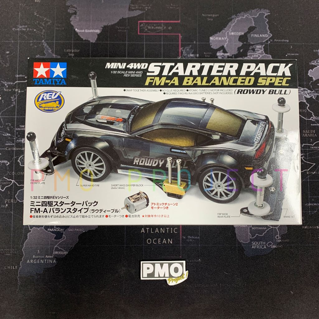 TAMIYA 18710 MINI 4WD STARTER PACK FM-A BALANCED SPEC (ROWDY BULL ...