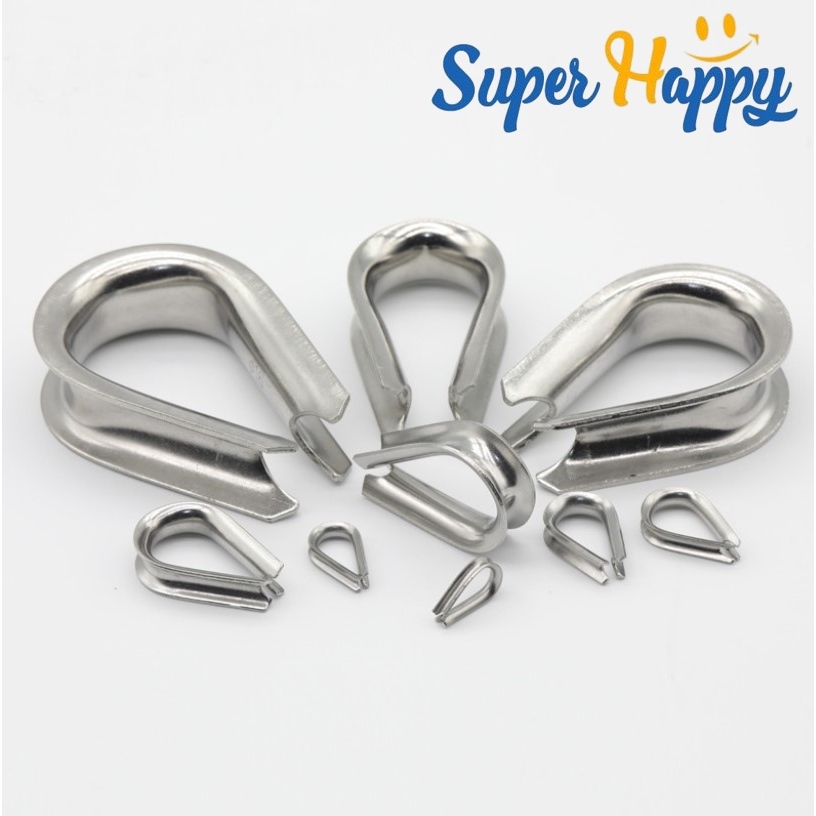ห่วงหัวใจ stainless steel 304 รองลวดสลิง ขนาด 2-12 มิล / Thimble สเตนเล ...