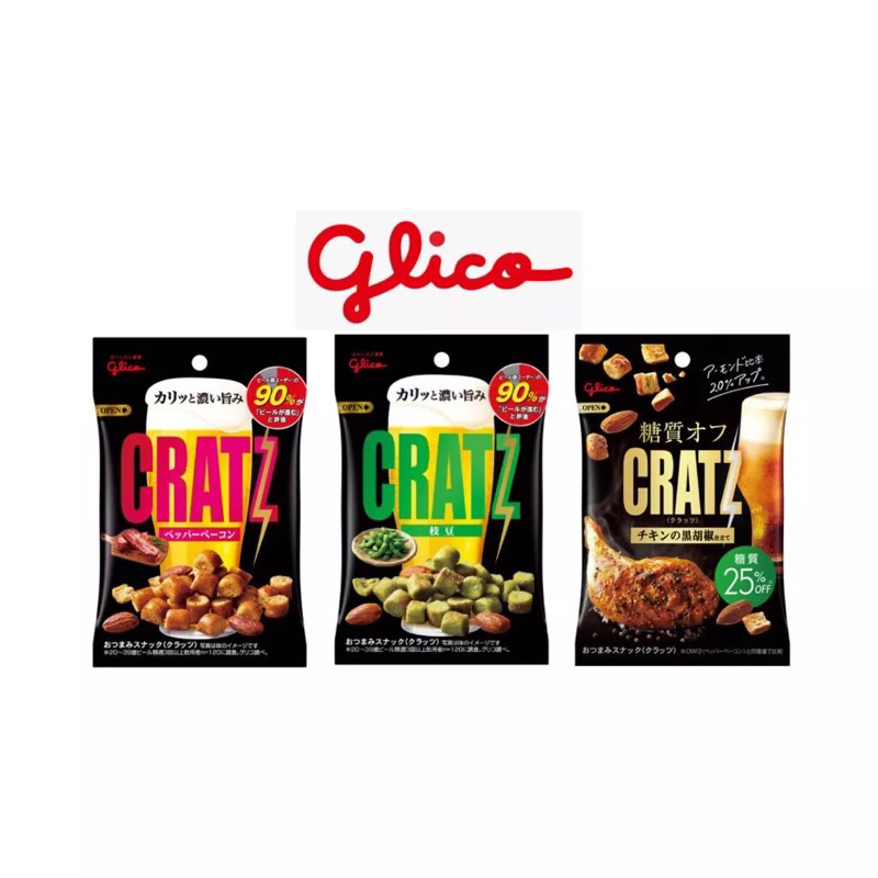 Glico CRATZ Grilled Corn ขนมปังกรอบ อัลมอนด์ รสข้าวโพดย่าง รสถั่วแระ รส ...