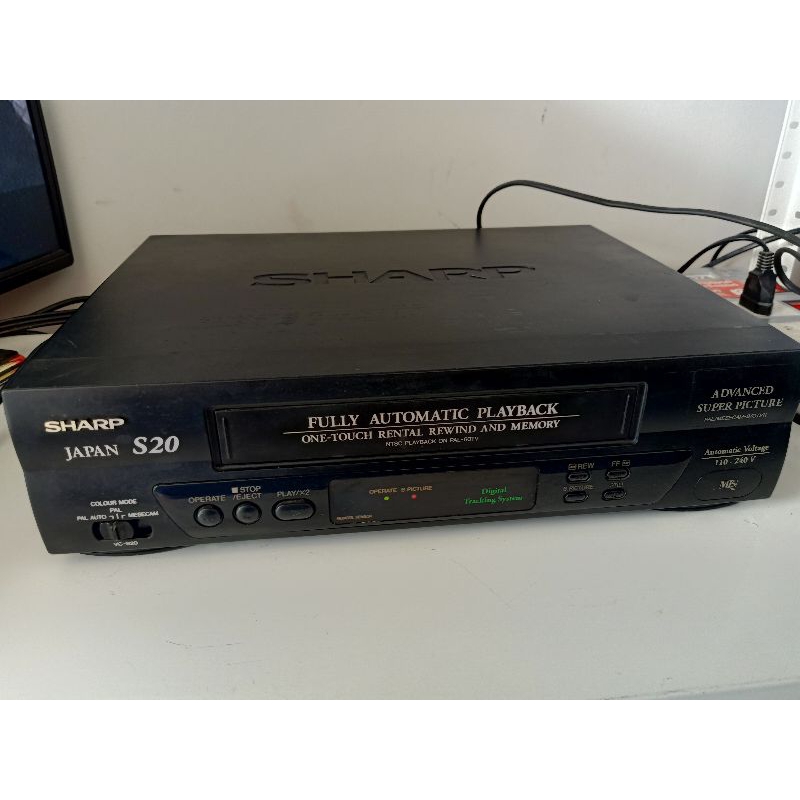เครื่องเล่นวีดีโอ Sharp รุ่นS20 VDO VHS ระบบMono ใช้งานได้ปกติ | Shopee Thailand