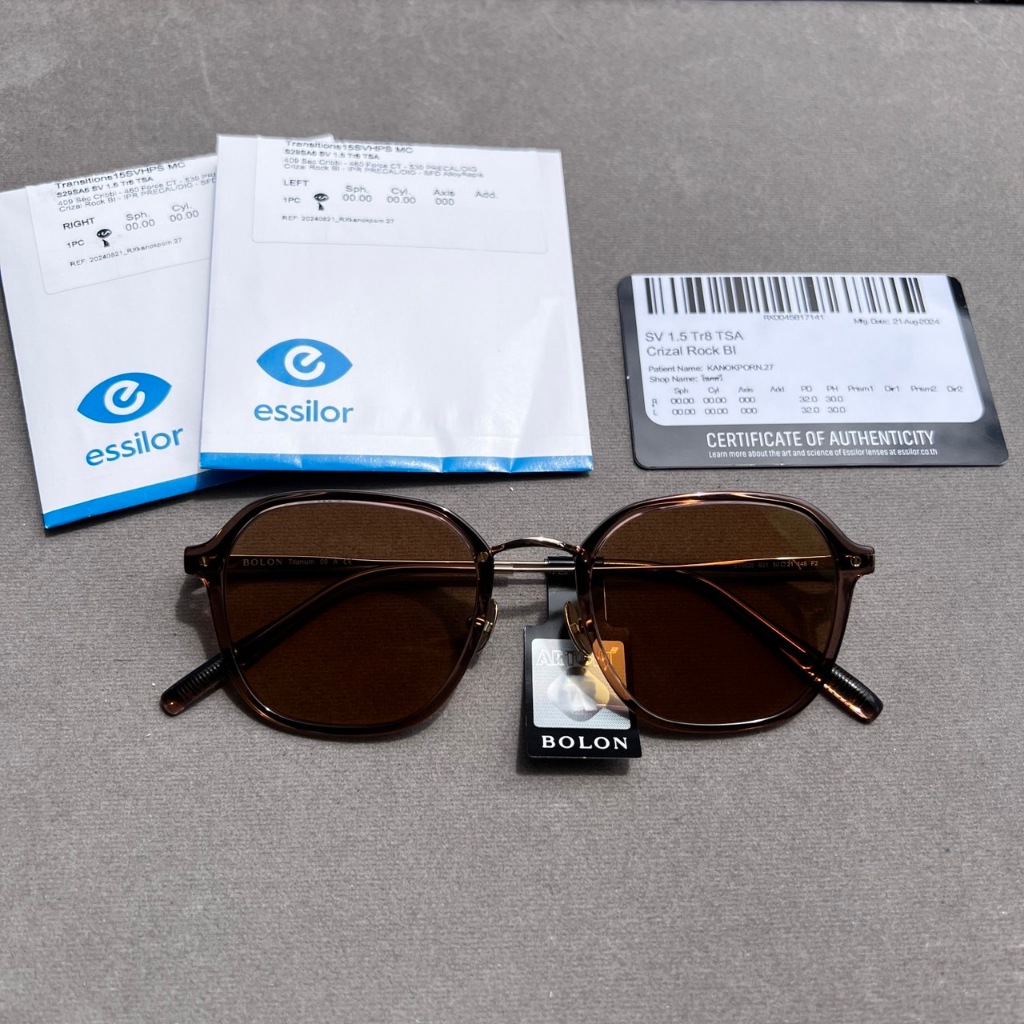 Lab Essilor Index 1.50 / 1.60 / Airwear (สั่งผลิต 3-5 วันทำการ) ของแท้ ...