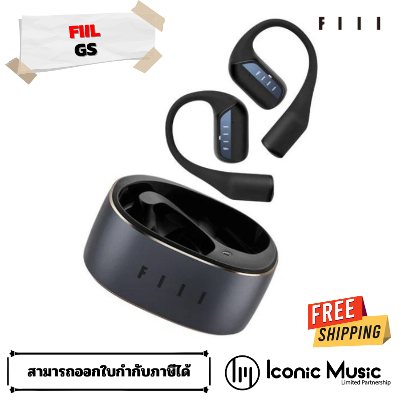 FIIL GS BLACK หูฟังบลูทูธ Open-Ear BT5.3 หูฟังไร้สาย True Wireless Hi-Res IPX5 ของแท้ รับประกัน ...