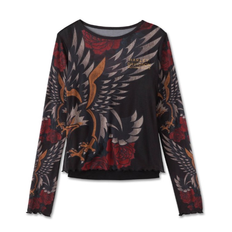 เสื้อแขนยาวซีทรู+สายเดี่ยว ผู้หญิง ลิขสิทธิ์แท้จาก Harley Davidson ...