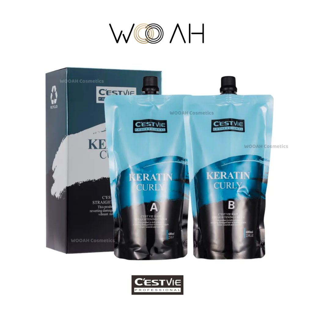 ครีมยืดเคราติน CESTVIE Keratin Hair Treatment Hair Rebonding Cream ...