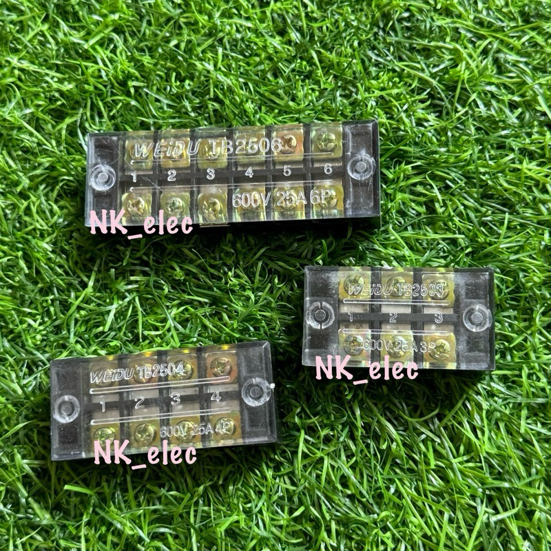 บล๊อคต่อสายไฟ เทอร์มินอล บล็อค 600V 25A Terminal Block เทอร์มินอล TB2503 TB2504 TB2506 TB2512 ...