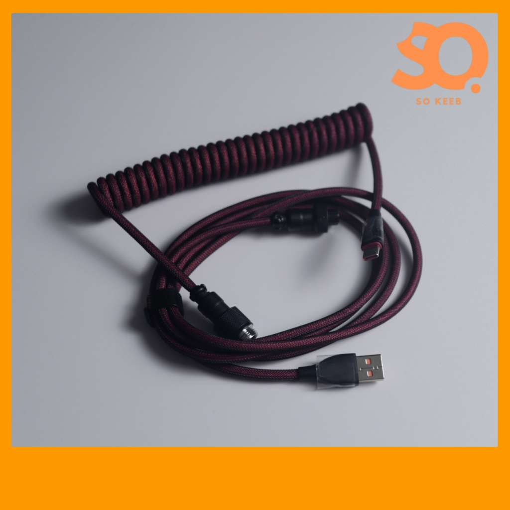 Coiled Cable USB-C to A สำหรับ Mechanical Keybaord สายถัก สายเชื่อมต่อ ...