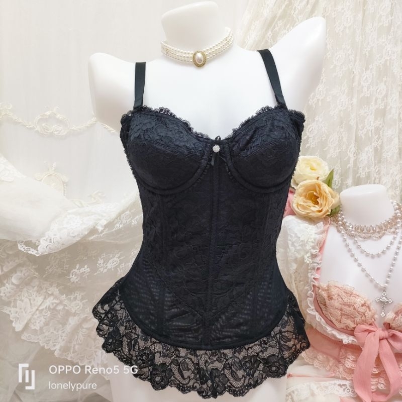 Corset คอร์เซ็ท Size : E85 - C80 - E75 สีดำสนิทใหม่มาก มือสอง | Shopee Thailand