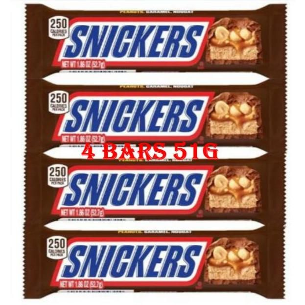 (PROMOTION) 4 x Snickers Peanuts, Caramel and Milk Chocolate Nougats ...