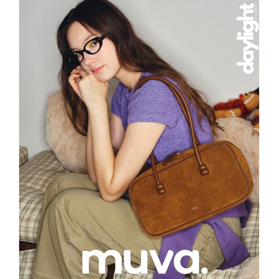 พร้อมส่ง🚚MUVA | muva boston shoulder bag ของแท้100% กระเป๋าสะพายหนังวัว ...