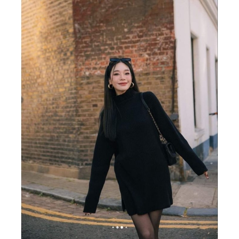 [พร้อมส่ง] NEW ~ Coatsweater brand ~ mini bread dress (knit dress ...