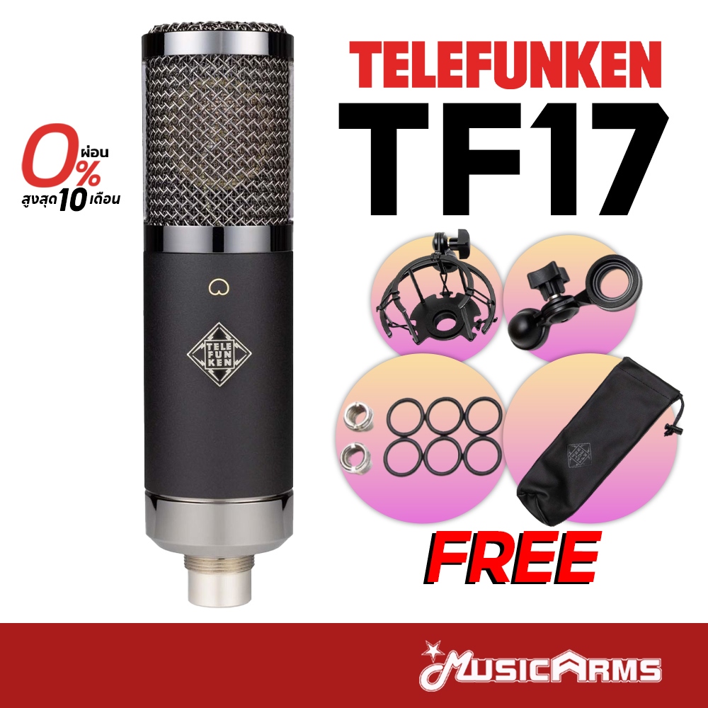 Telefunken TF17 ไมโครโฟนคอนเดนเซอร์ Condenser Microphone รับประกันศูนย์ ...