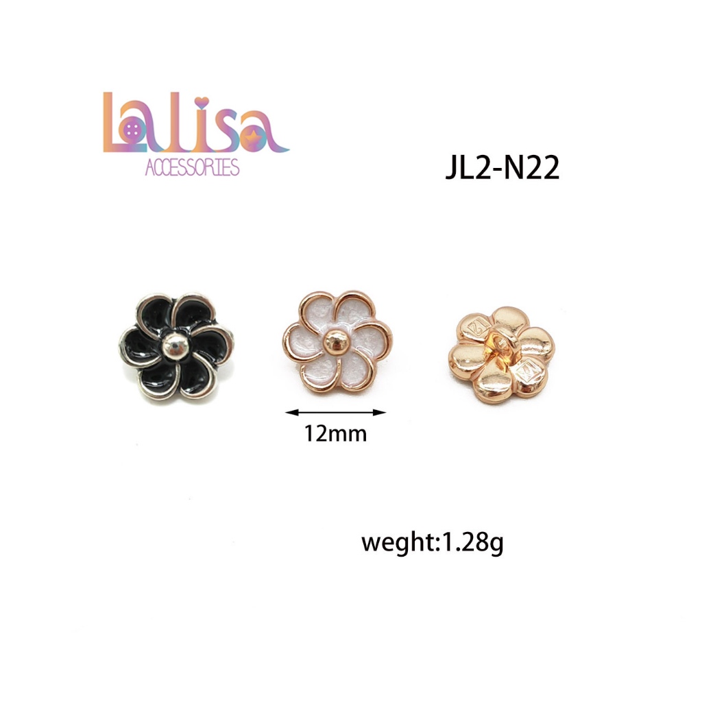 กระดุมก้านโลหะรูปดอกไม้ สำหรับแต่งเสื้อผ้า Alloy Shank Button (ฺB-2-D,JL2-N22) | Shopee Thailand