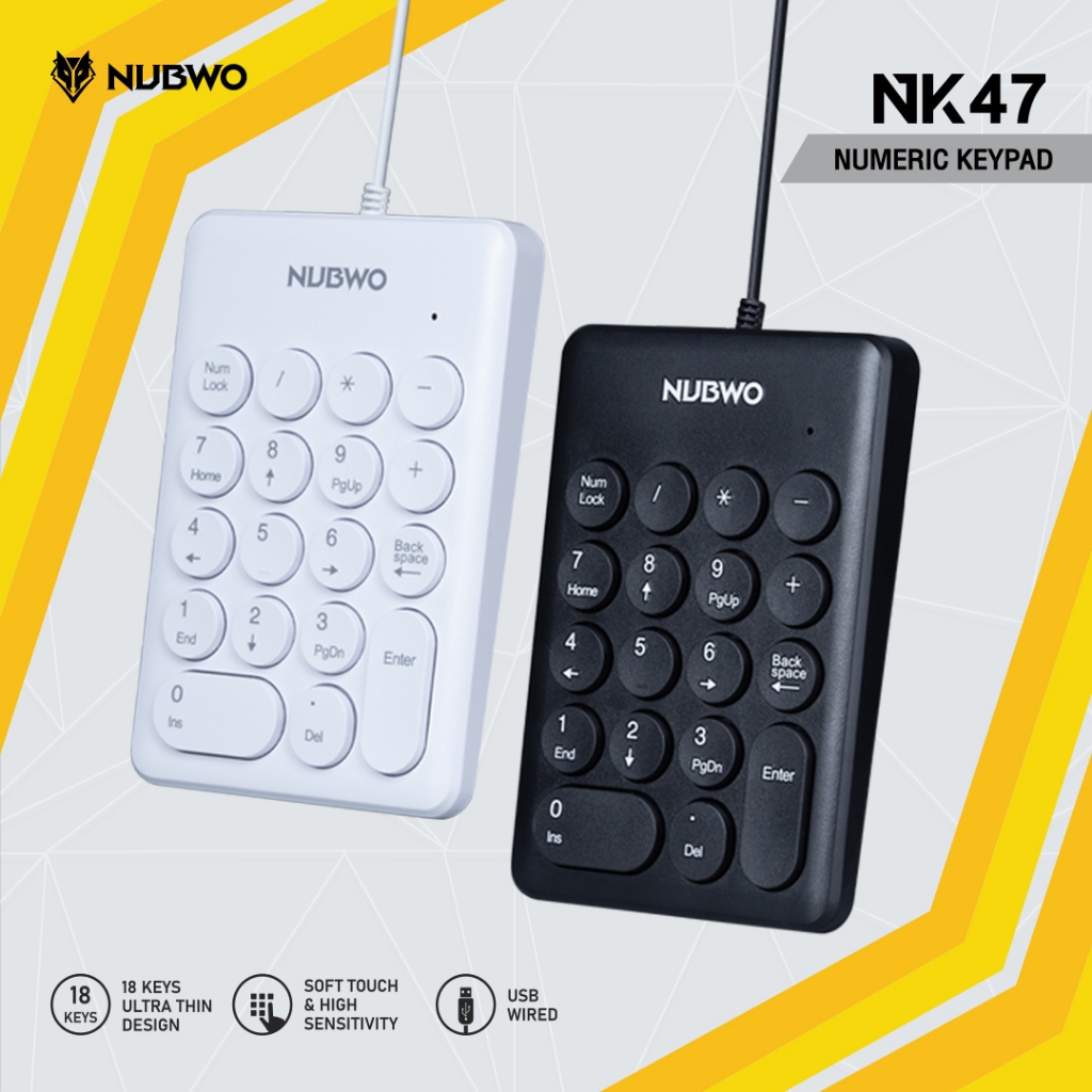 Nubwo NK47 Numeric Keypad usb18Keys แป้มพิมพ์ตัวเลข | Shopee Thailand