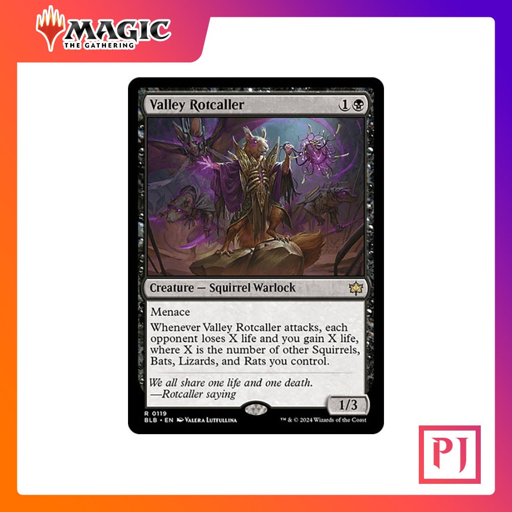 [MTG] Valley Rotcaller [BLB] [BLACK] [RARE] [NORMAL] [ENG] (การ์ดเมจิค ...