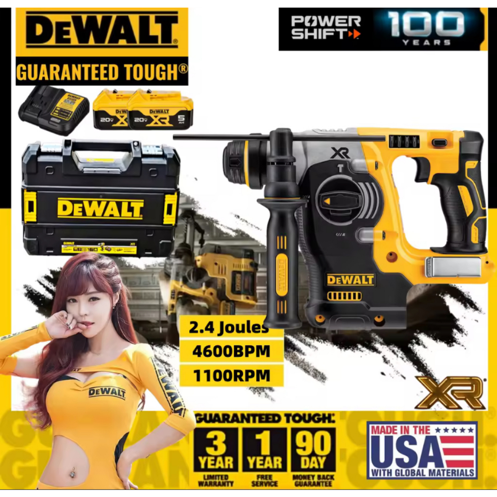 DEWALT DCH273 มอเตอร์ช็อตไร้สาย 20 โวลต์, เครื่องมือไฟฟ้าแบบไม่มีแปรง ...