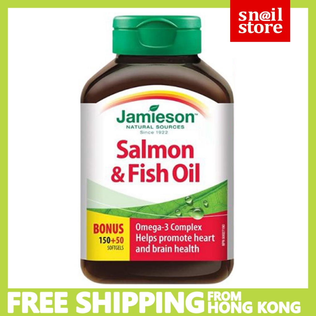 Jamieson Salmon & Fish Oil Complex Omega-3 (1000 mg) 200 softgels (EXP ...