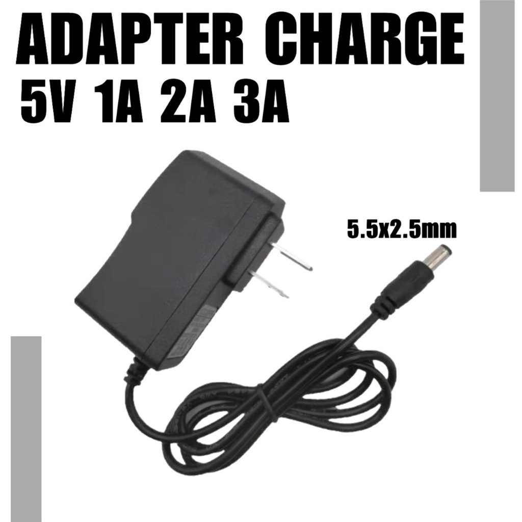 Adapter หัวใหญ่ ใช้ได้กับหลายอุปกรณ์ 5V/1A 2A 3A หัว 5.5 x 2.5MM | Shopee Thailand