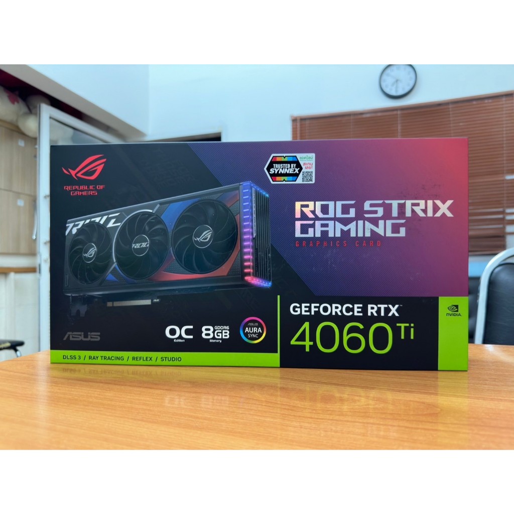 ASUS ROG STRIX GEFORCE RTX 4060TI 8GB GDDR6 OC EDITION มือ1 ไม่แกะซิล ...