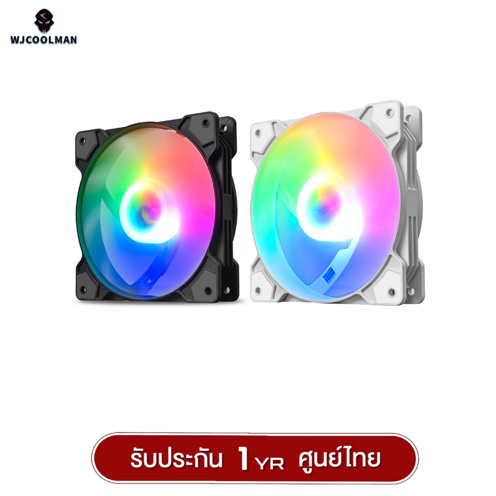 พัดลมระบายความร้อน WJCOOLMAN Flare Fixed RGB 12CM Cooling Fan รับประกัน ...