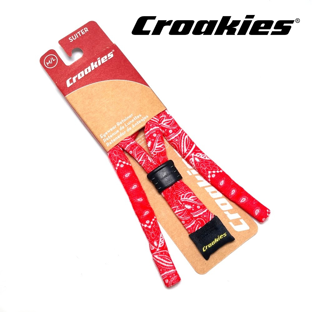 สายคล้องแว่นตา Croakies รุ่น Print Suiters XL Bandana Red | Shopee Thailand