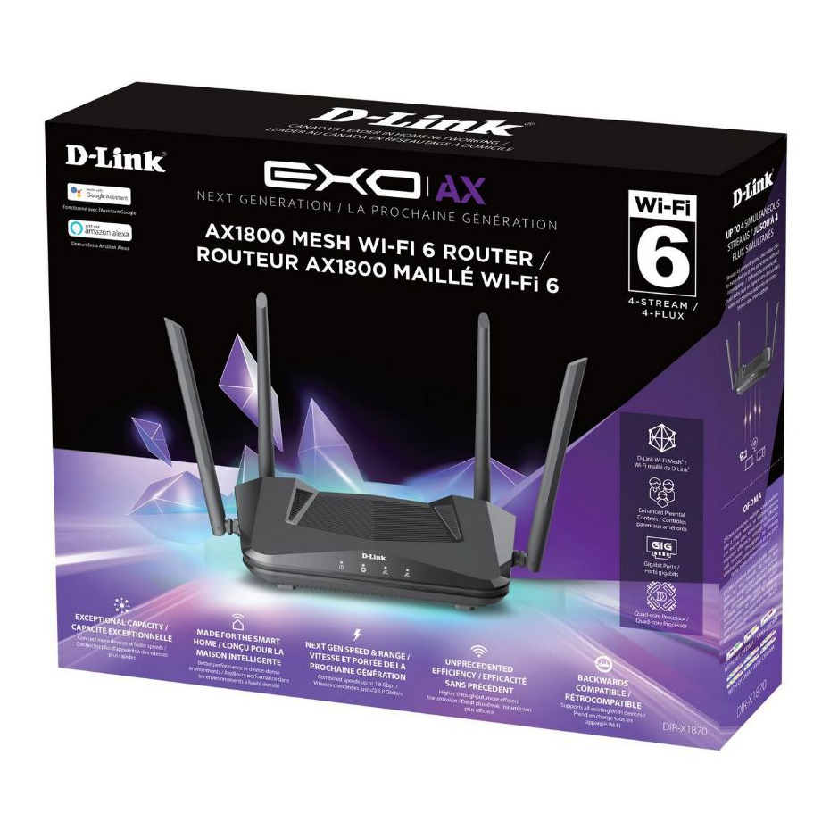 [ NEW ] D-LINK (DIR-X1870) AX1800 Wi-Fi 6 Router ความเร็วรวมสูงสุด 1.8 ...