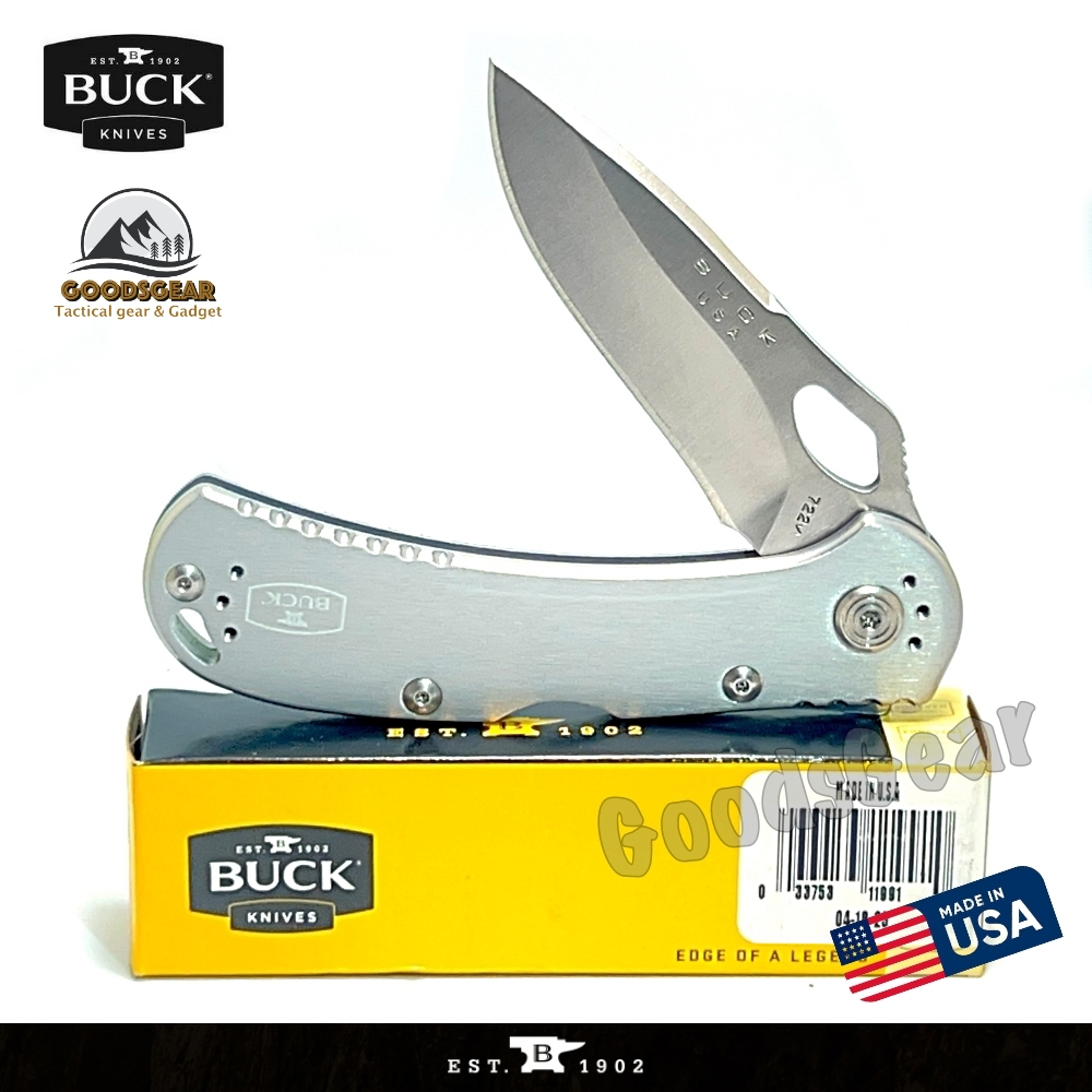 มีดพับ Buck Spitfire 0722GYS1-B ใบเรียบ ด้ามAluminum | Shopee Thailand