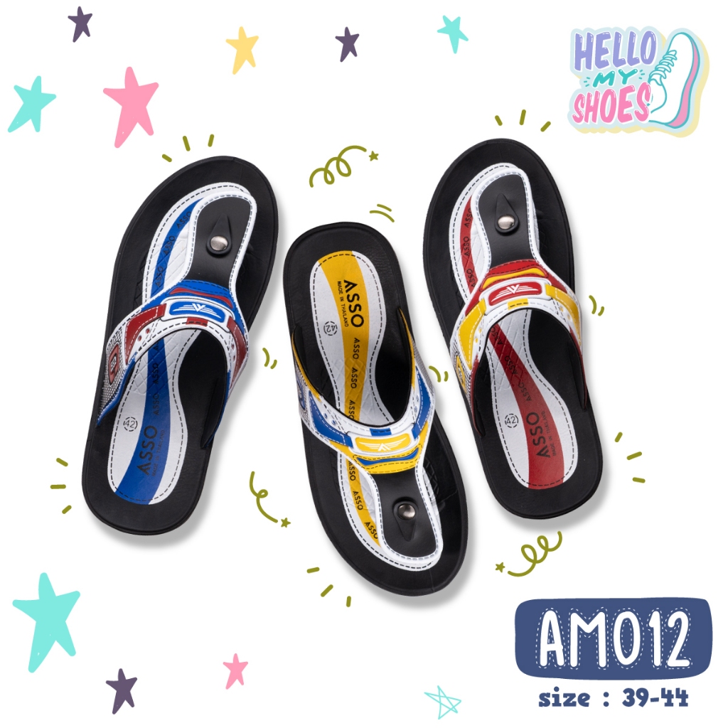 รองเท้าแตะลำลองหูคีบ รุ่น AM012 สินค้าตรงปก จัดส่งไว แท้100% | Shopee ...