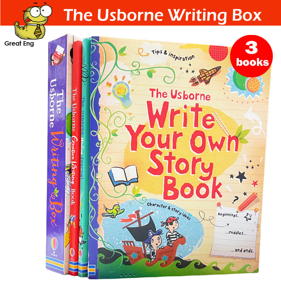 (ใช้โค้ดรับcoinคืน10%ได้)*พร้อมส่ง* The Usborne Writing Box 3 Books ...