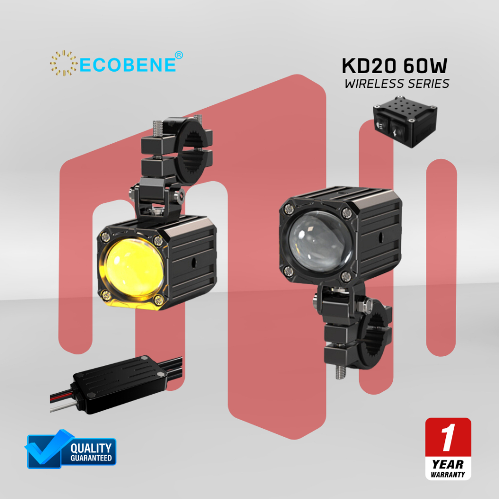ไฟสปอร์ตไลท์ สวิตซ์ไร้สาย ECOBENE KD168 KD20 60W WIRELESS LED FULL SET ...