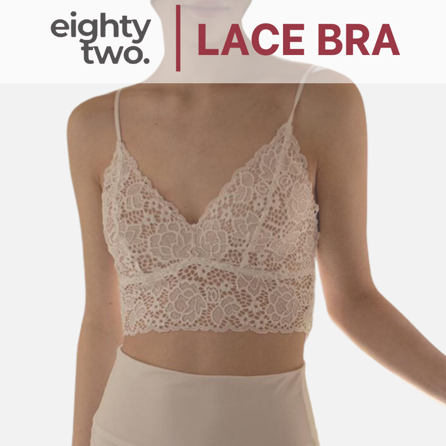 Larisa LACE BRA บราสวมลูกไม้ ไร้โครง ฟองน้ำถอดได้ สายปรับได้ | Shopee Thailand