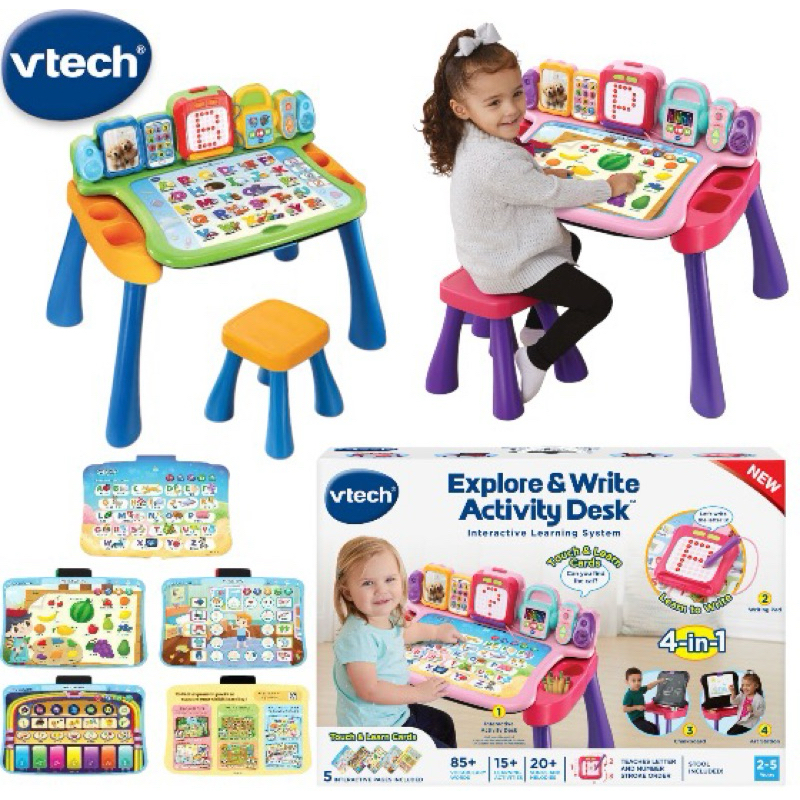 ใหม่!⭐️ VTech Explore & Write Activity Desk Transforms into Easel ...