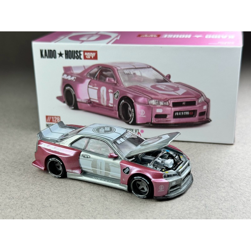 Chase Car Nissan Skyline GTR R34 #128 Kaido Racing Factory V1 Scale 1: ...