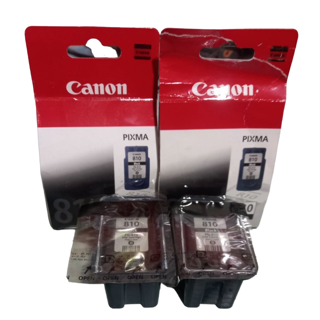 5.1.Canon PG810 สีดำ 2 ตลับ ของแท้ ยังไม่ผ่านการเจาะ และ ผ่านการเทส E05 ...