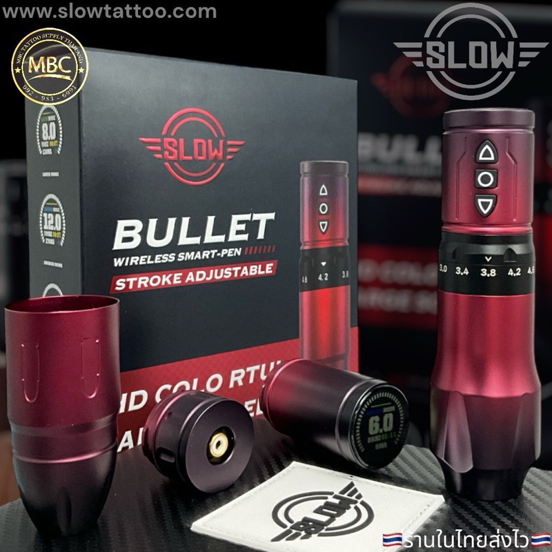 🔴ผ่อนชำระได้💥 SLOW BULLET เครื่องสักแท้คุณภาพสูง รับประกันมอเตอร์1ปี ...