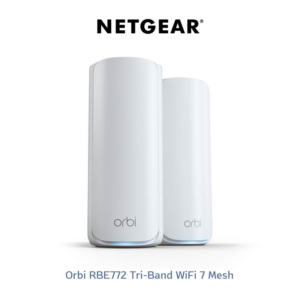 NETGEAR Orbi RBE772 Tri-Band WiFi 7 Mesh (1 Router+1 Satellite ...