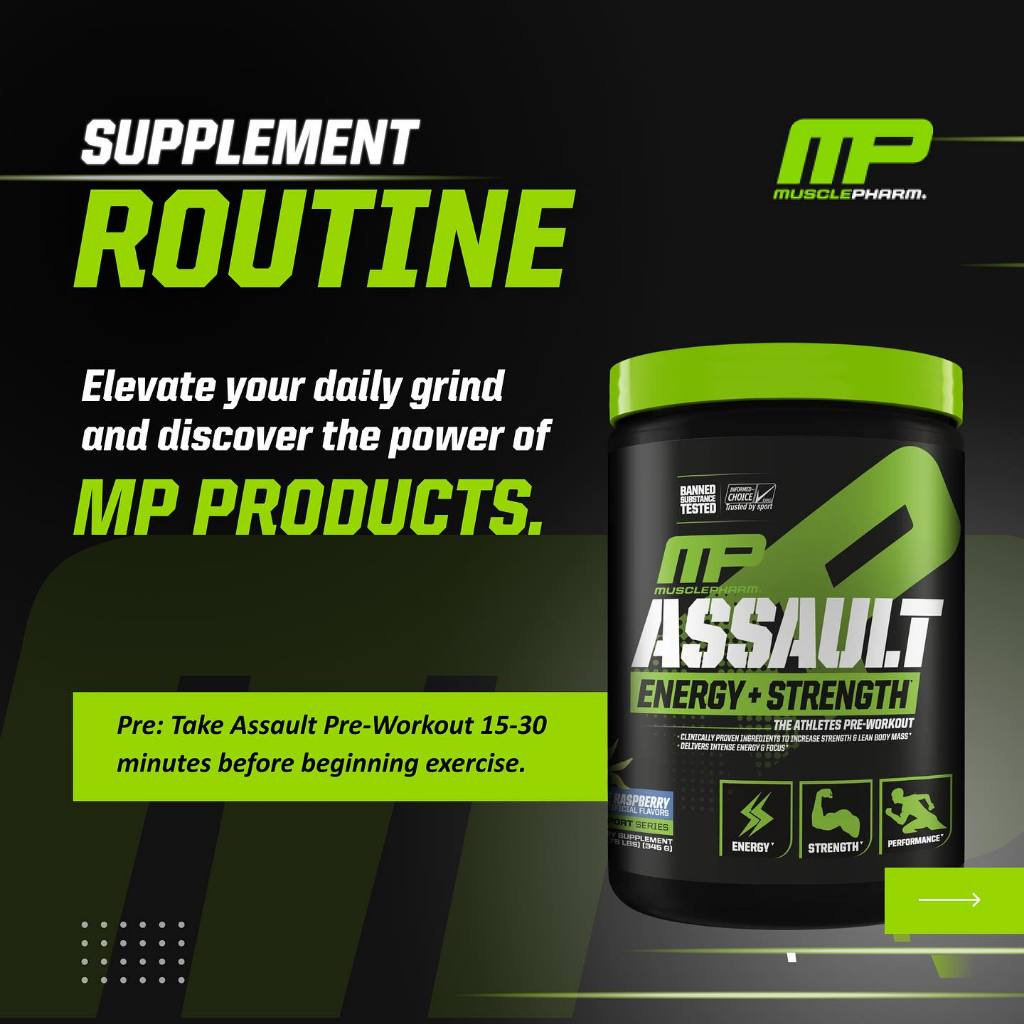 MusclePharm Assault Preworkout (30Servings) แพ็คเกจใหม่ล่าสุด | Shopee ...