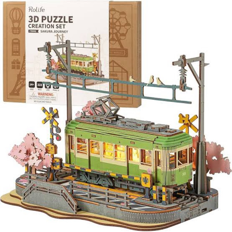 โมเดลรถไฟซากุระ ประกอบเอง Rolife Sakura Journey 3D Wooden Puzzle TGS02 [พร้อมส่ง] | Shopee Thailand